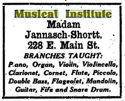 Musical Institute of Anna Jannasch-Shortt — Kalamazoo Public Library